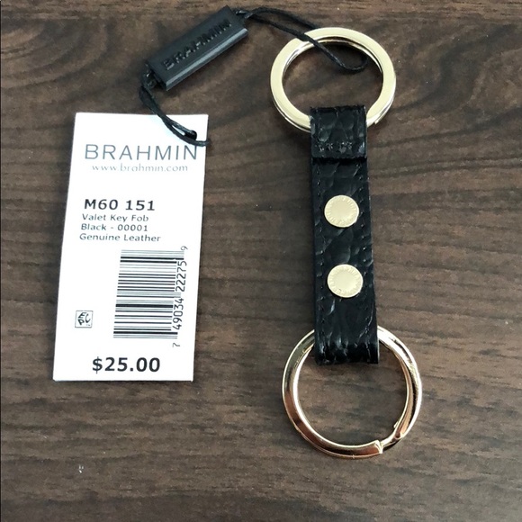 Brahmin | Accessories | Black Gold Valet Key Fob | Poshmark